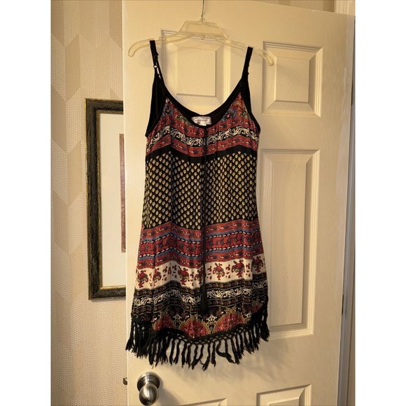 Band of Gypsies | Tops | Womens Band Of Gypsies Boho Bohemian Tank Long Fringe Top Lined ...